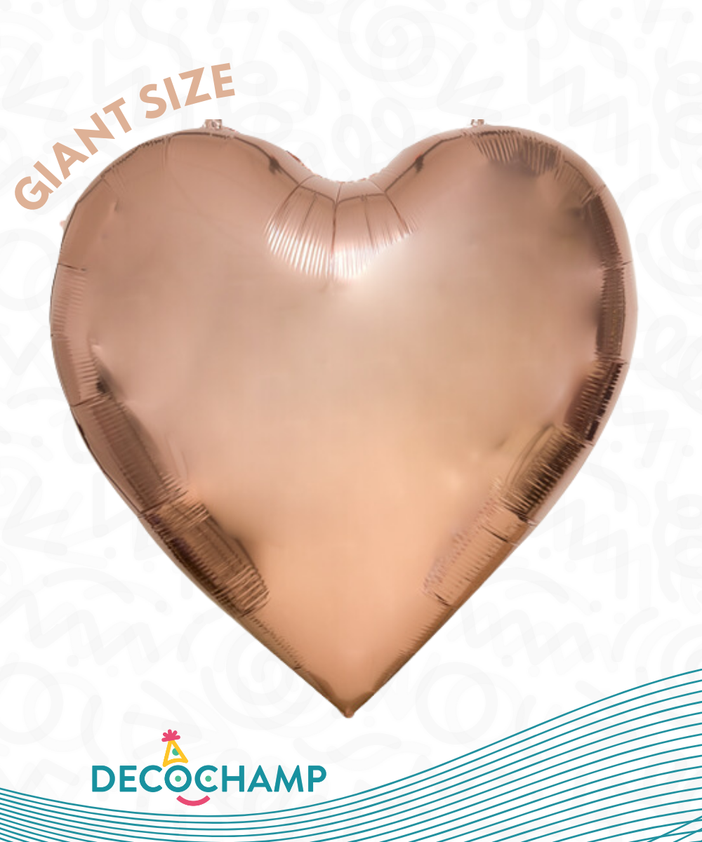 DecoHeart Rose Gold Balloon 68" (50 unit per case) — Decochamp