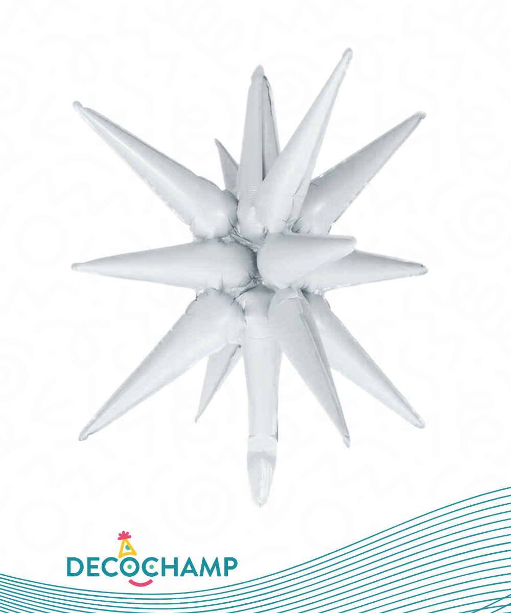 Starburst White Balloon 22" (100 Unit Per Case) — Decochamp