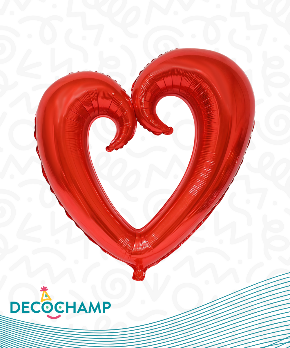 Deco Hollow Heart - Red 65in (50 units per case) — Decochamp